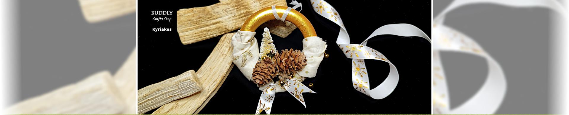 Make Christmas Wreath Tree Decorations | Buddly Crafts