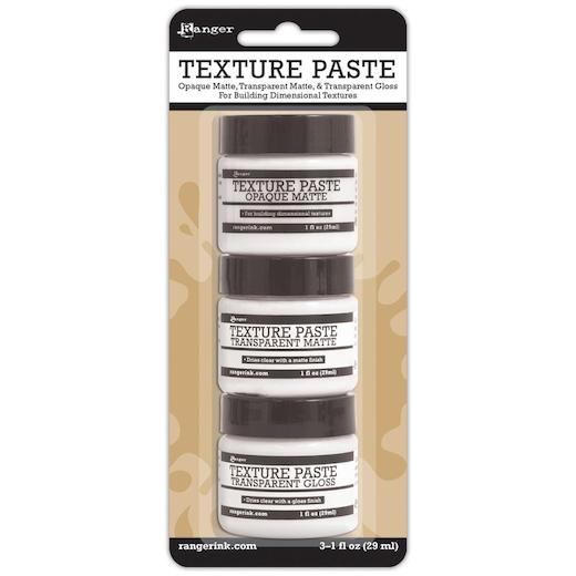 Ranger Texture Paste 3pcs - 1oz Texture, Matte, Gloss | Buddly Crafts