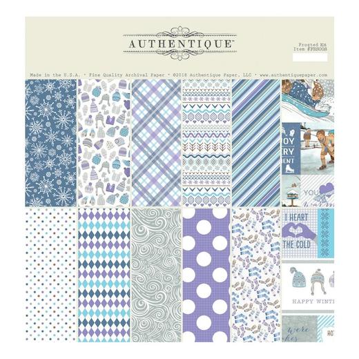 Authentique 12"x12" Papers & Stickers Collection Kit 13pcs - Frosted ...