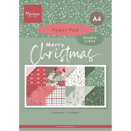 Marianne Design A4 Double Sided Papers 16pcs - Merry Christmas PK9217 ...