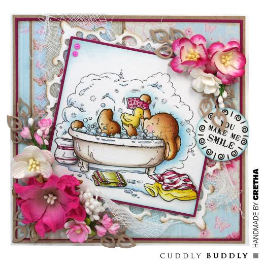 Pachela Studios Digital Stamp - Toby Tumble Bath Time | Buddly Crafts