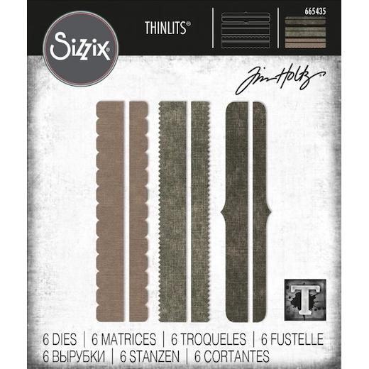 Sizzix Thinlits Dies By Tim Holtz 6pcs - Decorative Trims 665435 | Buddly Crafts