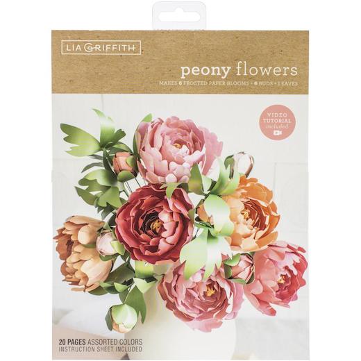 Lia Griffith 8.5"x11" Die-Cut Frosted Paper Stack - Makes 6 Peony ...