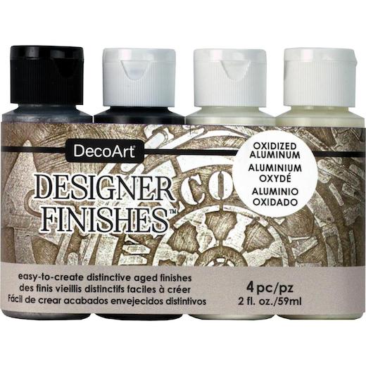 DecoArt Designer Finishes Paint Pack 4pcs - Oxidized Aluminum | Buddly ...
