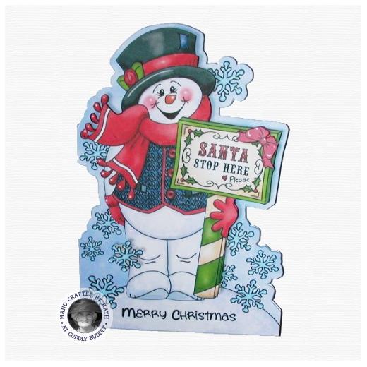 Kim's Print & Craft 3D Decoupage - Shaped Snowman Card | Buddly Crafts