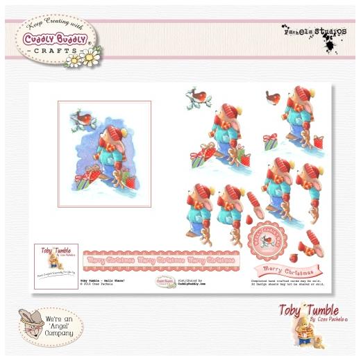 Pachela Studios 3D Decoupage - Toby Tumble Hello There! | Buddly Crafts