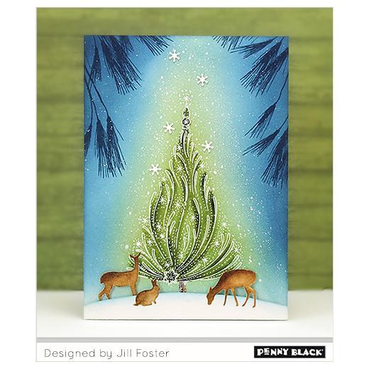 Penny Black Cling Rubber Stamp - Starry Tree 40-557 | Buddly Crafts