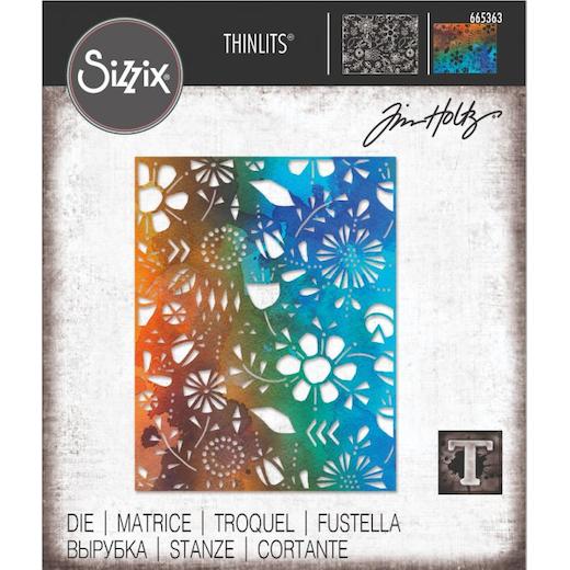 Sizzix Thinlits Dies By Tim Holtz - Folk Flowers 665363 | Buddly Crafts