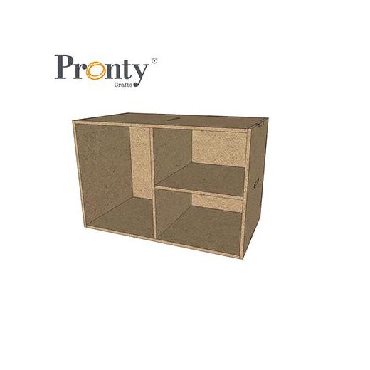 Pronty MDF Crafts Storage Kit - Three Compartments Half Box 220 x 150 x ...