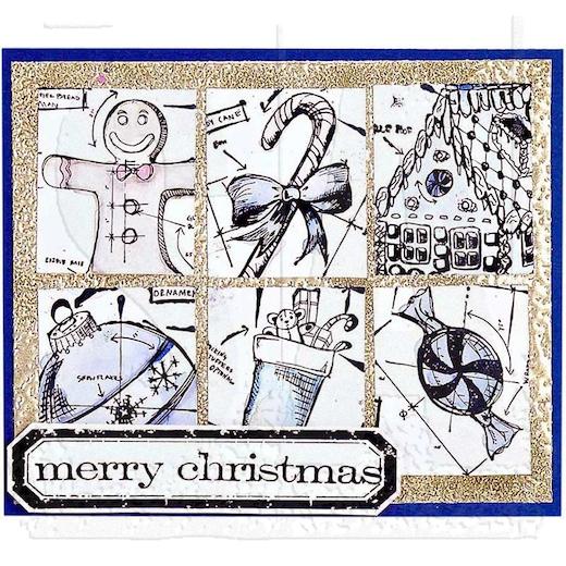 Tim Holtz Cling Rubber Stamps - Mini Blueprints 5 CMS170 | Buddly Crafts