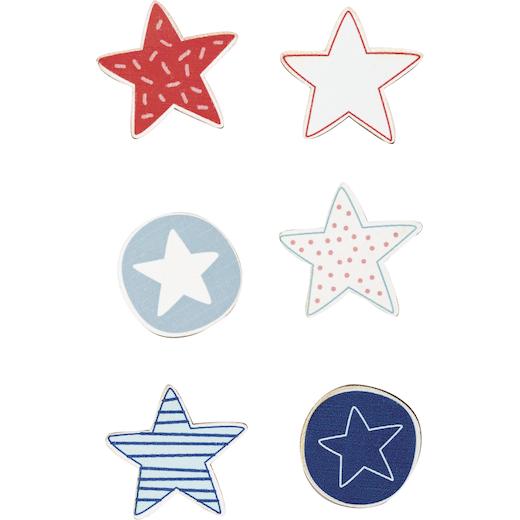 Knorr Prandell Plywood Stickers - Stars 30mm 12pcs | Buddly Crafts