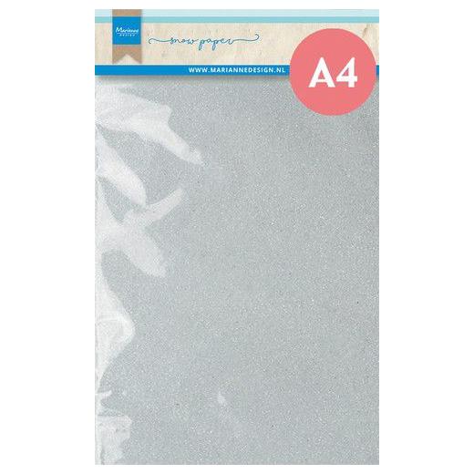 Marianne Design A4 Glitter Snow Paper 5pcs CA3181 | Buddly Crafts