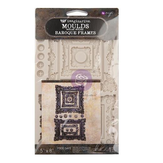Prima Finnabair 5" x 8" Silicone Mould - Baroque Frames | Buddly Crafts