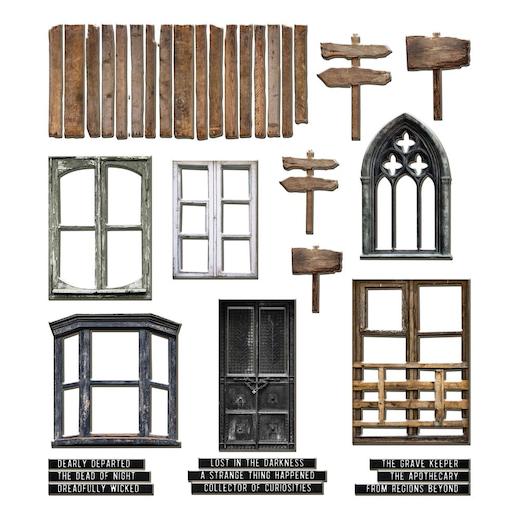 Tim Holtz Idea-ology Halloween Baseboard Frames 36pcs | Buddly Crafts