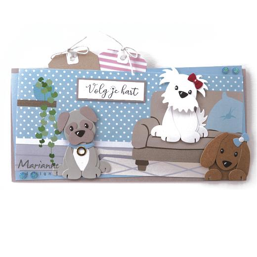 Marianne Design Collectables Cutting Dies - Eline's Puppy COL1464 | Buddly Crafts