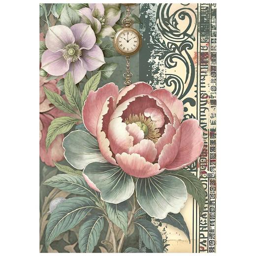Stamperia A6 Mini Rice Paper 8pcs - Gardens of Time | Buddly Crafts