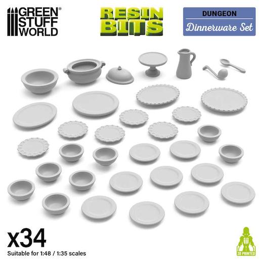 Green Stuff World 3D Printed Resin Bits - Dinnerware 1:48-1:35 | Buddly ...
