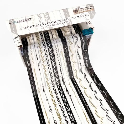 49 and Market Curators Washi Tape Set 12 Rolls 10m - Stitch | Buddly Crafts