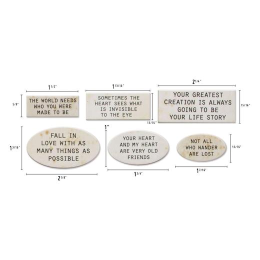 Tim Holtz Idea-ology Chipboard Quote Chips 48pcs - Labels | Buddly Crafts