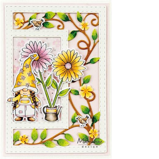 Marianne Design Clear Stamps And Dies Set Mrs Garden Gnome Cs1126