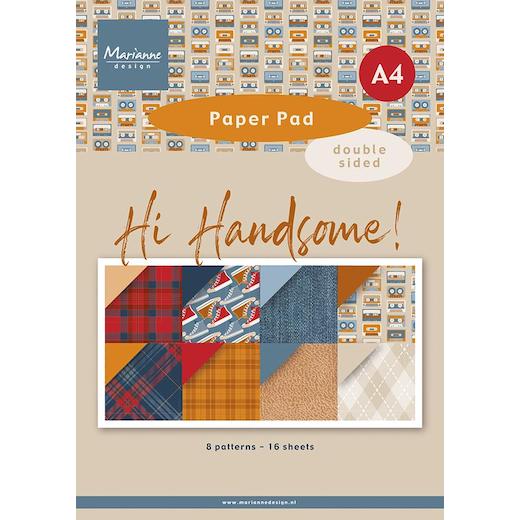Marianne Design A4 Double Sided Papers 16pcs - Hi Handsome! PK9208 ...