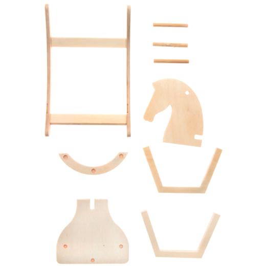 Stafil Bare Wood DIY Kit - Small Rocking Horse | Buddly Crafts