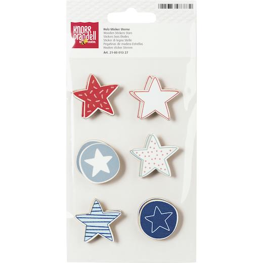Knorr Prandell Plywood Stickers - Stars 30mm 12pcs | Buddly Crafts