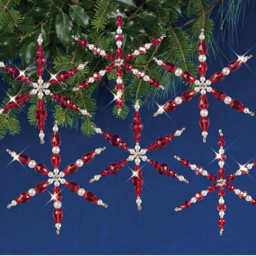 Solid Oak Nostalgic Christmas Ornament Kit Ruby Snowflakes Buddly Crafts