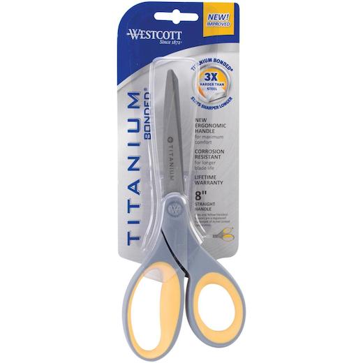 Westcott 8" Titanium Straight Scissors | Buddly Crafts