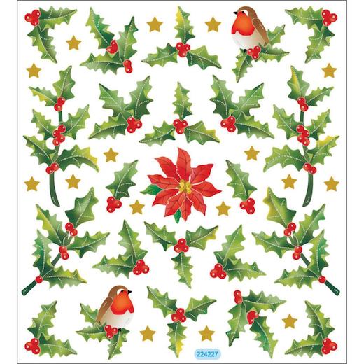 Sticker King Stickers - Holly Berries & Birds | Buddly Crafts