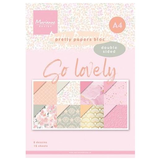 Marianne Design A4 Double Sided Papers 16pcs - So Lovely PK9187 ...