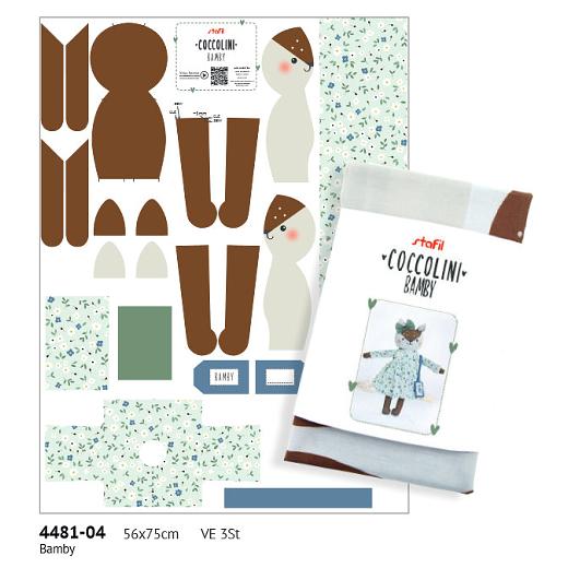 Stafil Coccolini Toy Making Printed Fabric - Bamby 4481-04 | Buddly Crafts