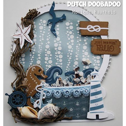 Dutch Doobadoo A5 Mask Art Stencil - Wavy Stripes #715037 | Buddly Crafts