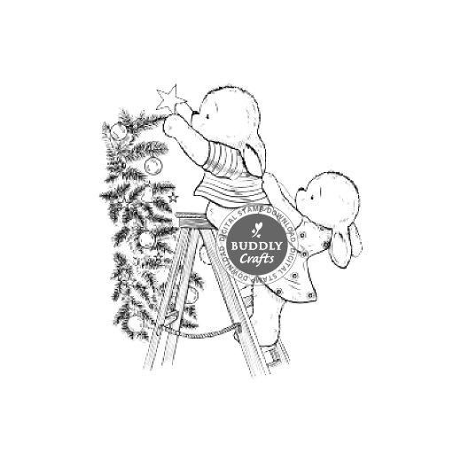 Pachela Studios Digital Stamp - Toby Tumble Dressing The Tree | Buddly ...