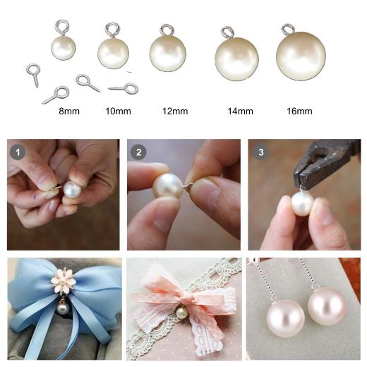 Buddly Crafts Round Faux Pearl Drops - 10mm 25pcs | Buddly Crafts