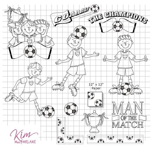 Kim's Digital Stamp Set - Football Crazy | Buddly Crafts