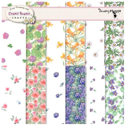Pachela Studios Digi Papers - Toby Tumble's Floral Bouquet | Buddly Crafts
