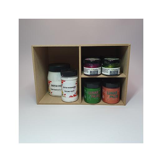 Pronty MDF Crafts Storage Kit - Three Compartments Half Box 220 x 150 x ...