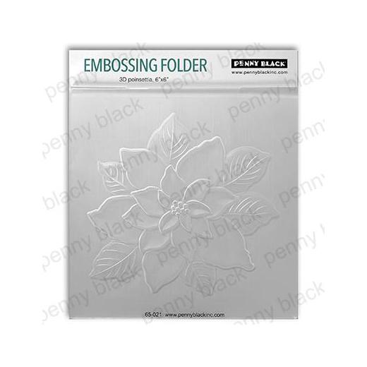 Penny Black 6"x6" Embossing Folder - 3D Poinsettia 65-021 | Buddly Crafts