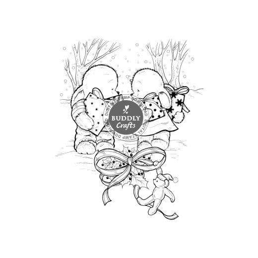 Pachela Studios Digital Stamp - Toby Tumble Happy Times | Buddly Crafts