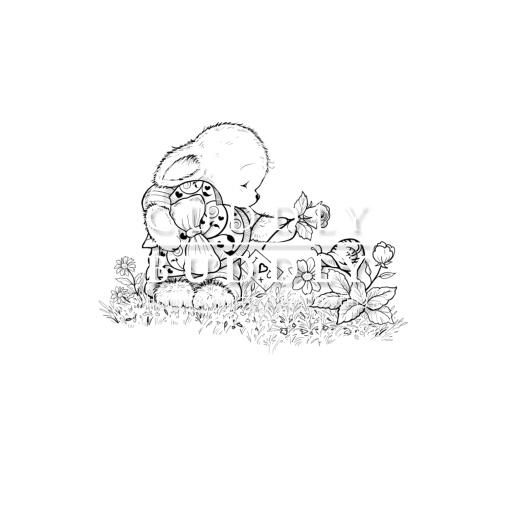 Pachela Studios Digital Stamp - Toby Tumble Just Because | Buddly Crafts