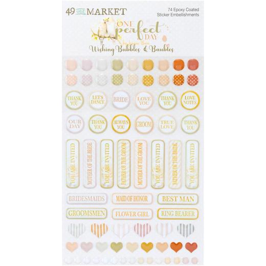 49 and Market One Perfect Day Epoxy Stickers 74pcs | Buddly Crafts