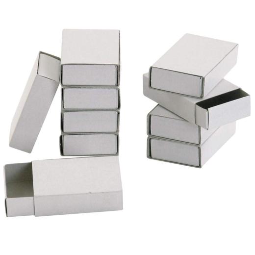 Folia White Cardboard Matchboxes - 10pcs Small #2307 | Buddly Crafts