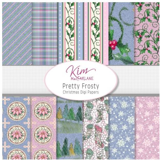 Kim's Digi Papers - Pretty Frosty Christmas | Buddly Crafts
