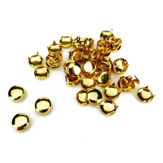 Buddly Crafts 10mm Round Metal Claw Stud Rivets - Gold Tone 50pcs V15 ...