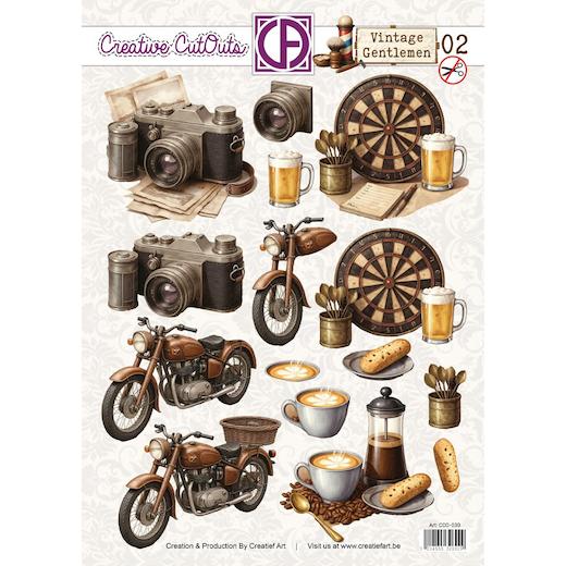 Creatief Art A4 CutOuts Cardtoppers Sheet - Vintage Gentlemen 02 ...