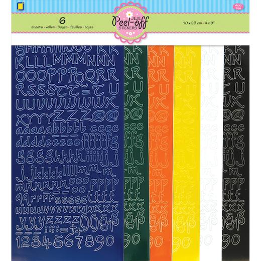 JEJE Peel Off Stickers 6pcs - ABC 3.9992 | Buddly Crafts