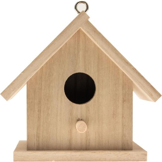 Stafil 12x12x9cm Bare Wood Mini Bird House 8630-70 | Buddly Crafts