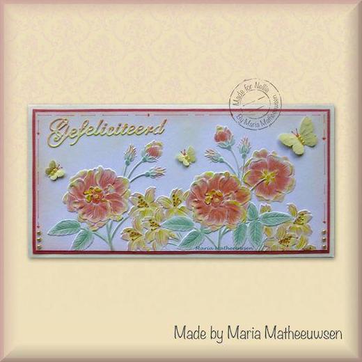 Nellie‘s Choice 3d Embossing Folder Slimline Wild Roses Ef3d051 Buddly Crafts