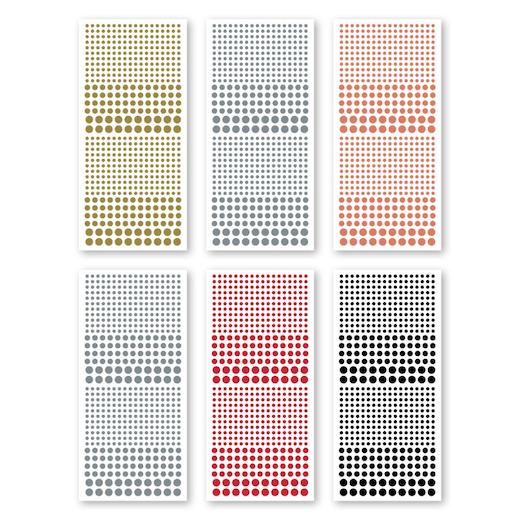 JEJE Peel Off Stickers 6pcs - Dots 3.9917 | Buddly Crafts